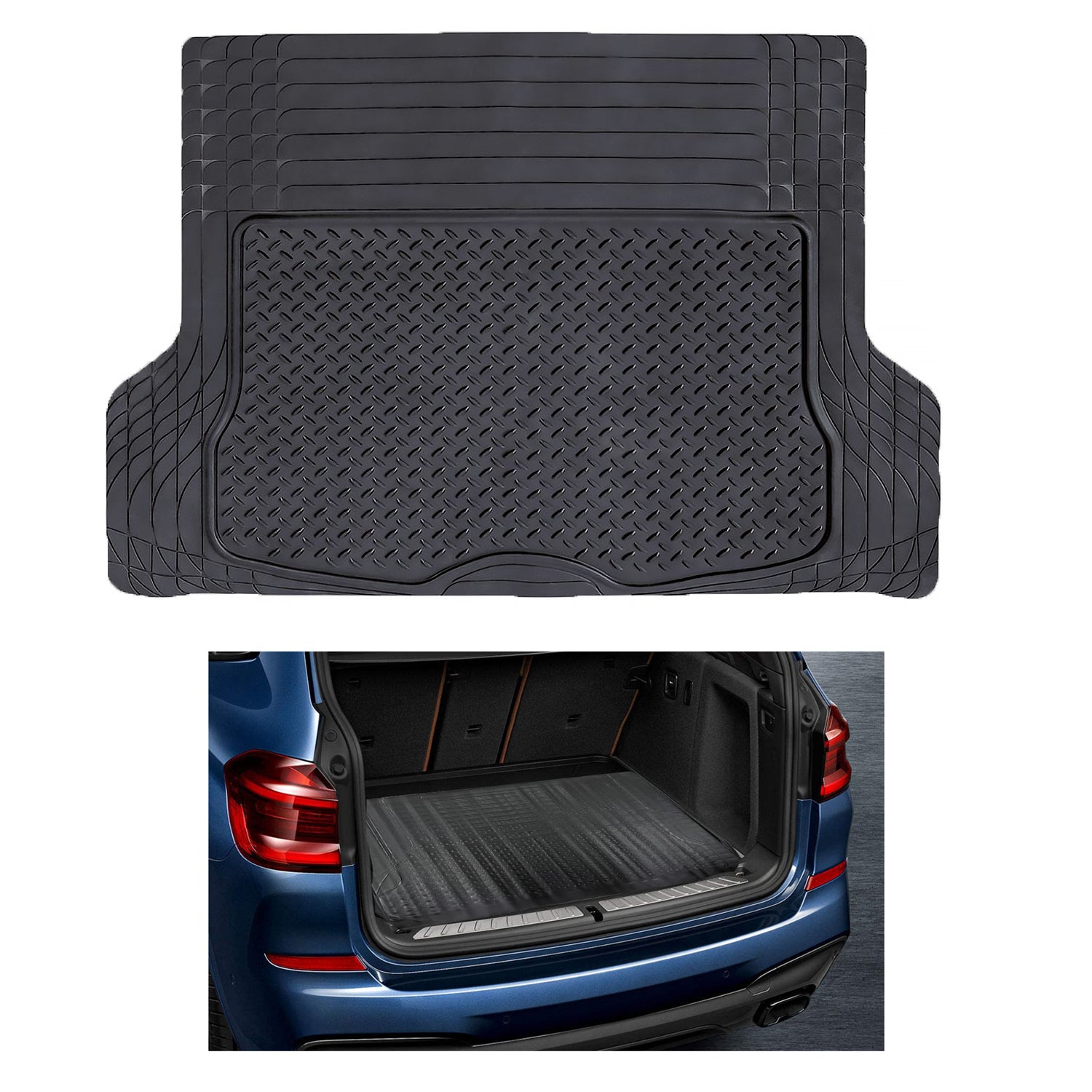 Car Mats Non Slip Cut to Size Universal Fit Rubber - Brits Home Garden
