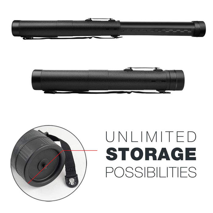 Document Storage Art Plastic Poster Tube - Black — Brits Home Garden